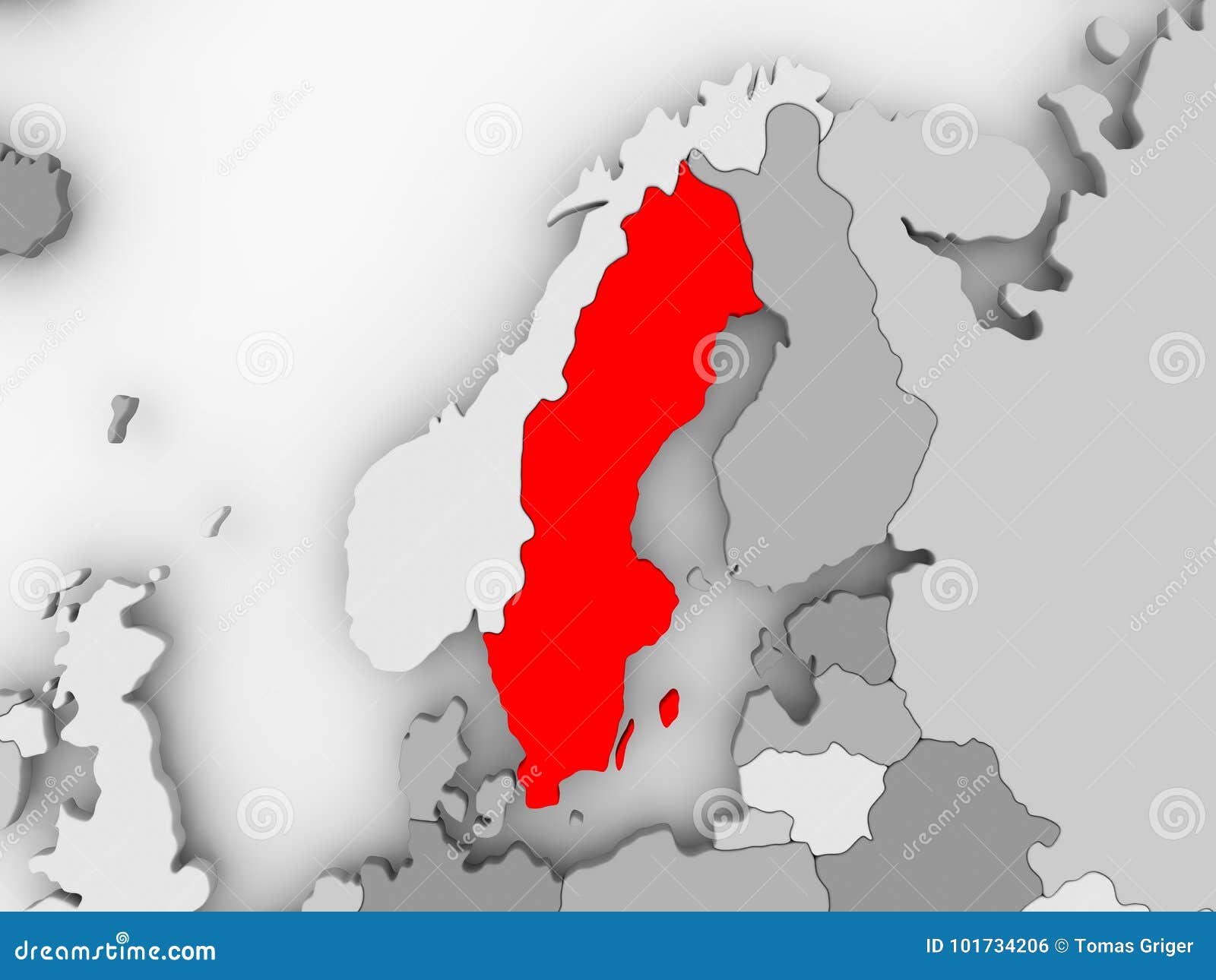 Map of Sweden stock illustration. Illustration of international - 101734206