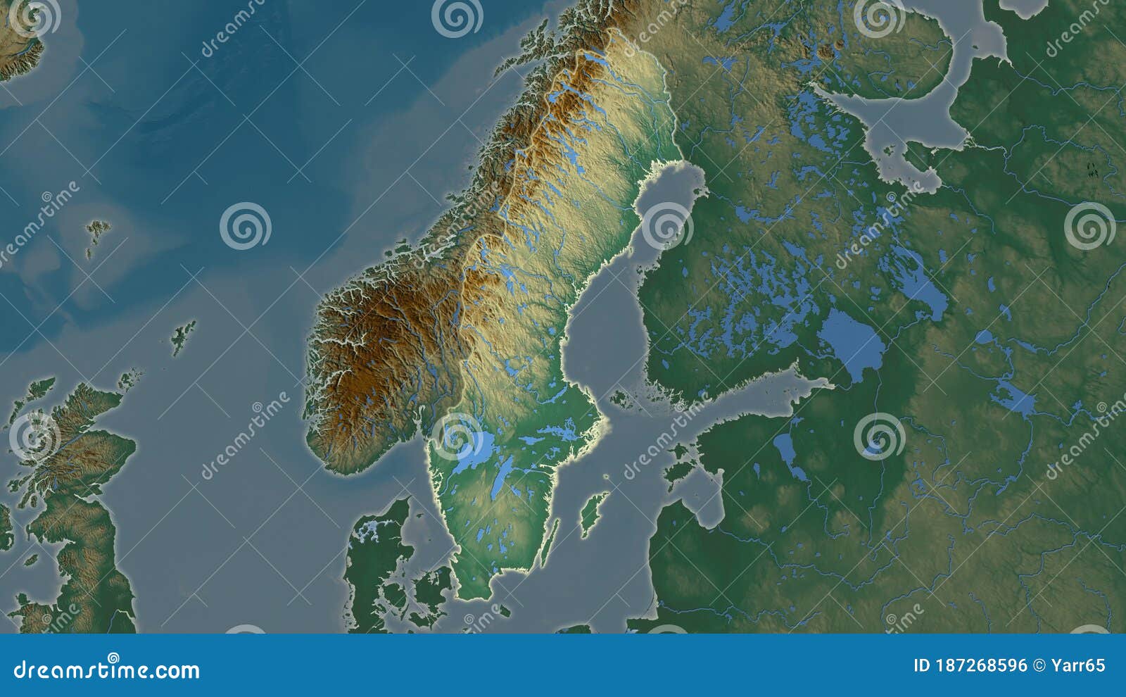 Sweden - Relief. Composition Stock Illustration - Illustration of ...