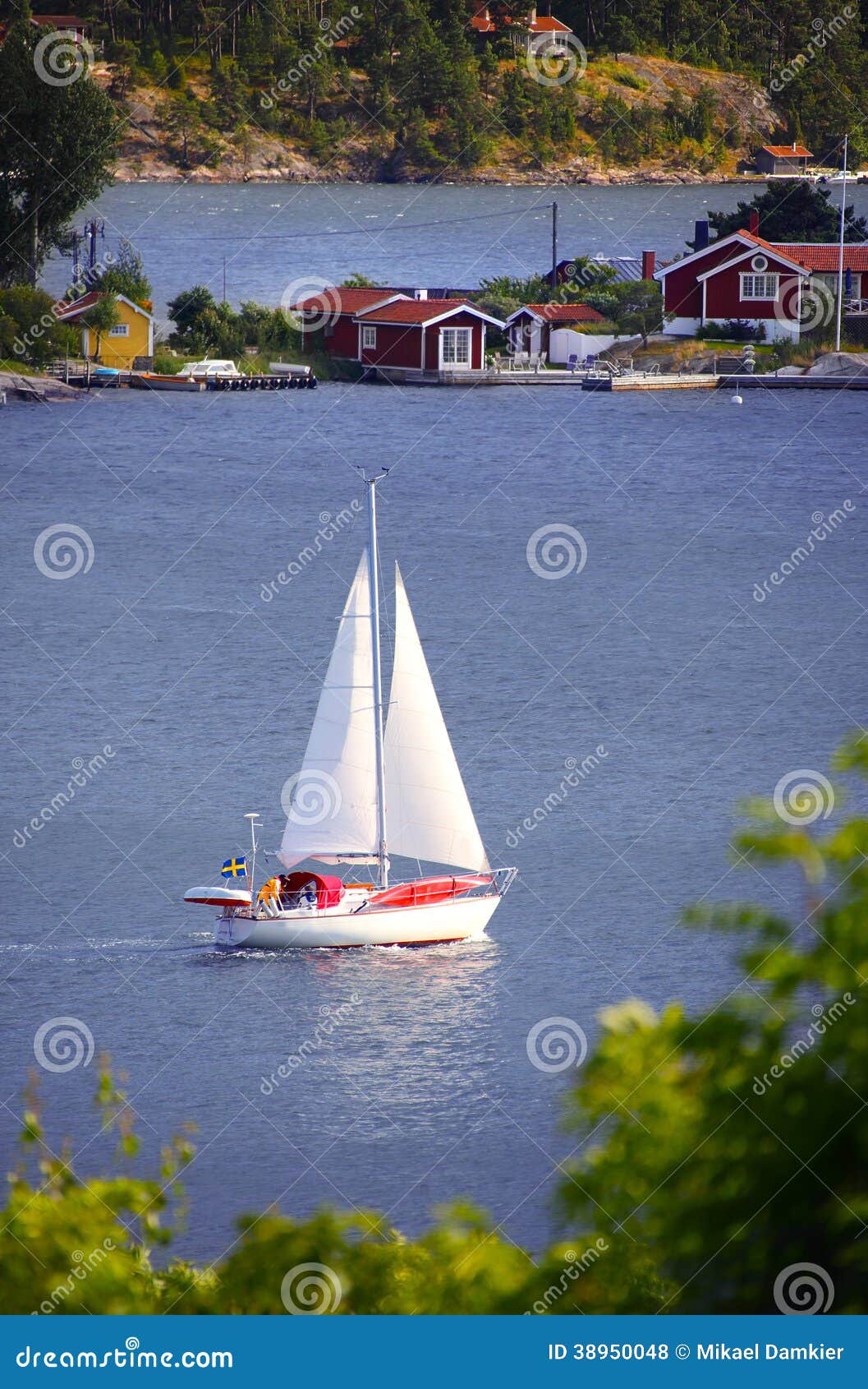Sweden and sailing boat stock photo. Image of sweden - 38950048