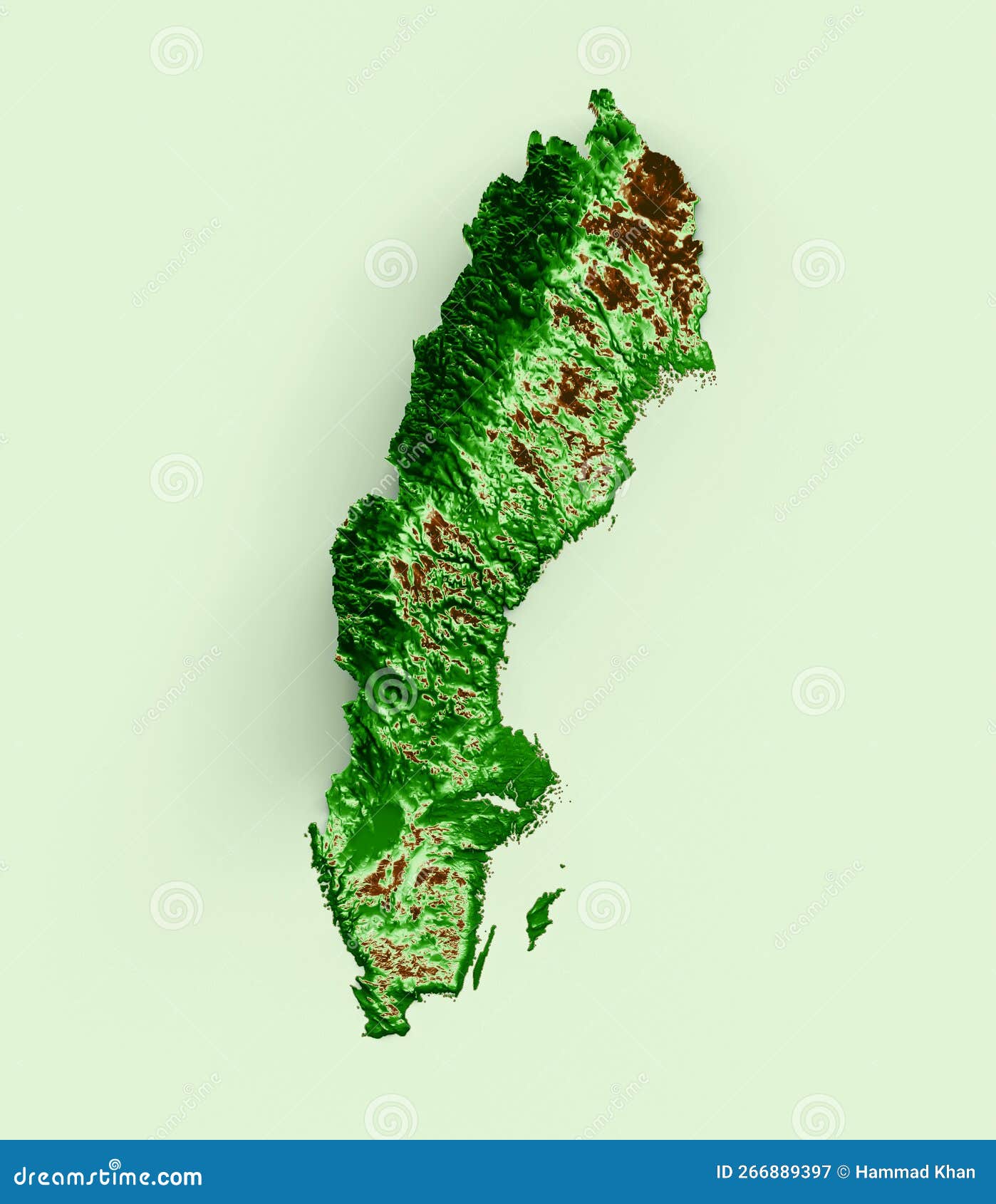 Sweden Topographic Map 3d Realistic Map Color 3d Illustration Stock ...