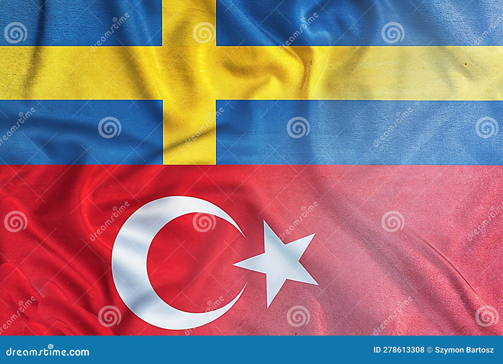 Sweden and Turkey National Flags Stock Photo - Image of union, crisis ...