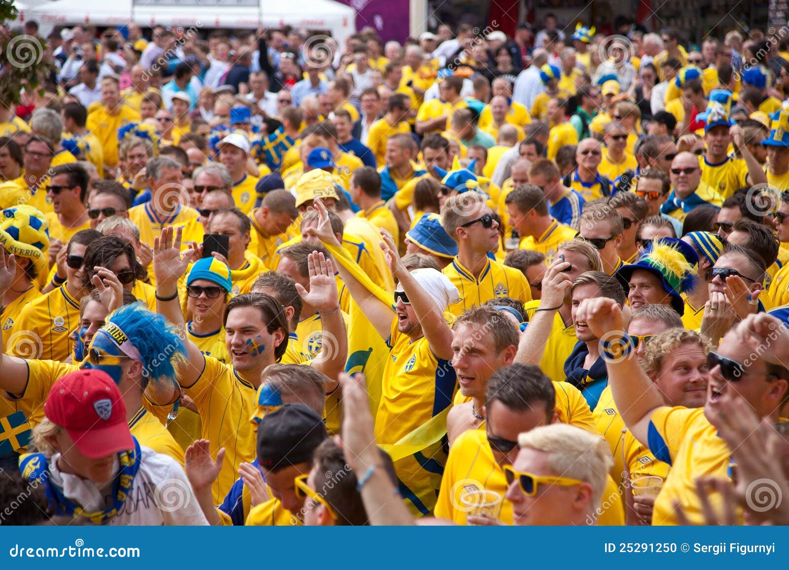 Sweden and Ukrainian Fans Arrived Editorial Image - Image of people ...