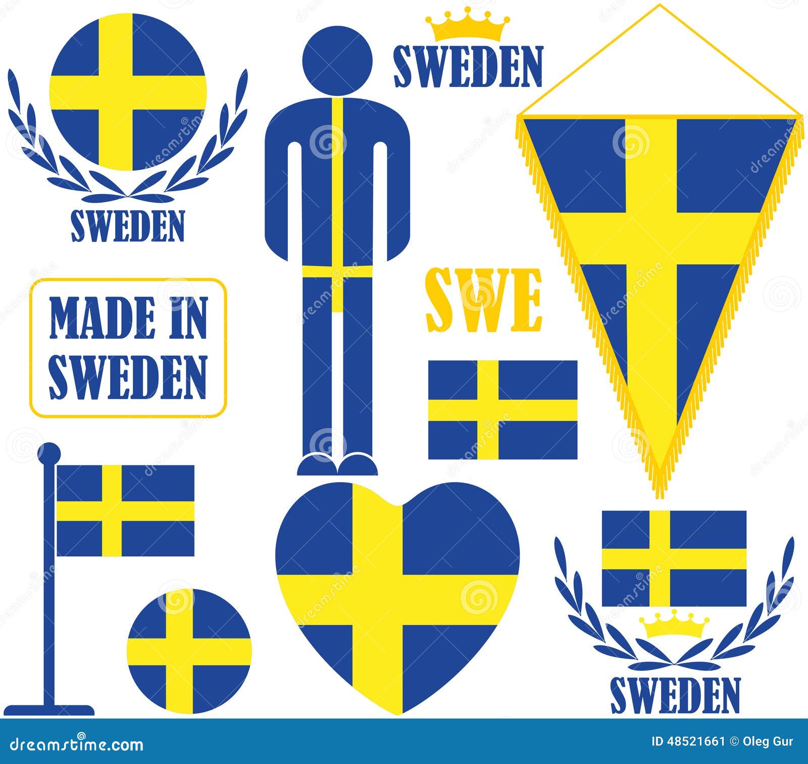 Sweden stock vector. Illustration of element, stockholm - 48521661