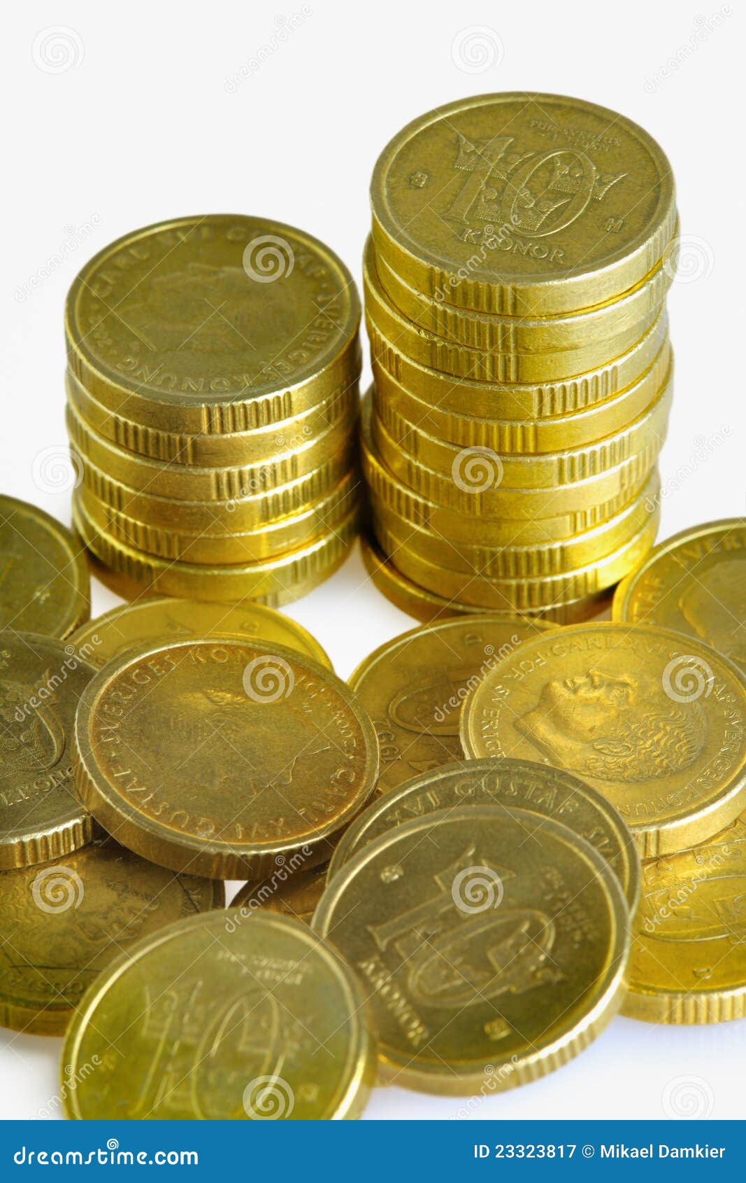 Swedish 10 krona stock image. Image of symbol, shiny - 23323817