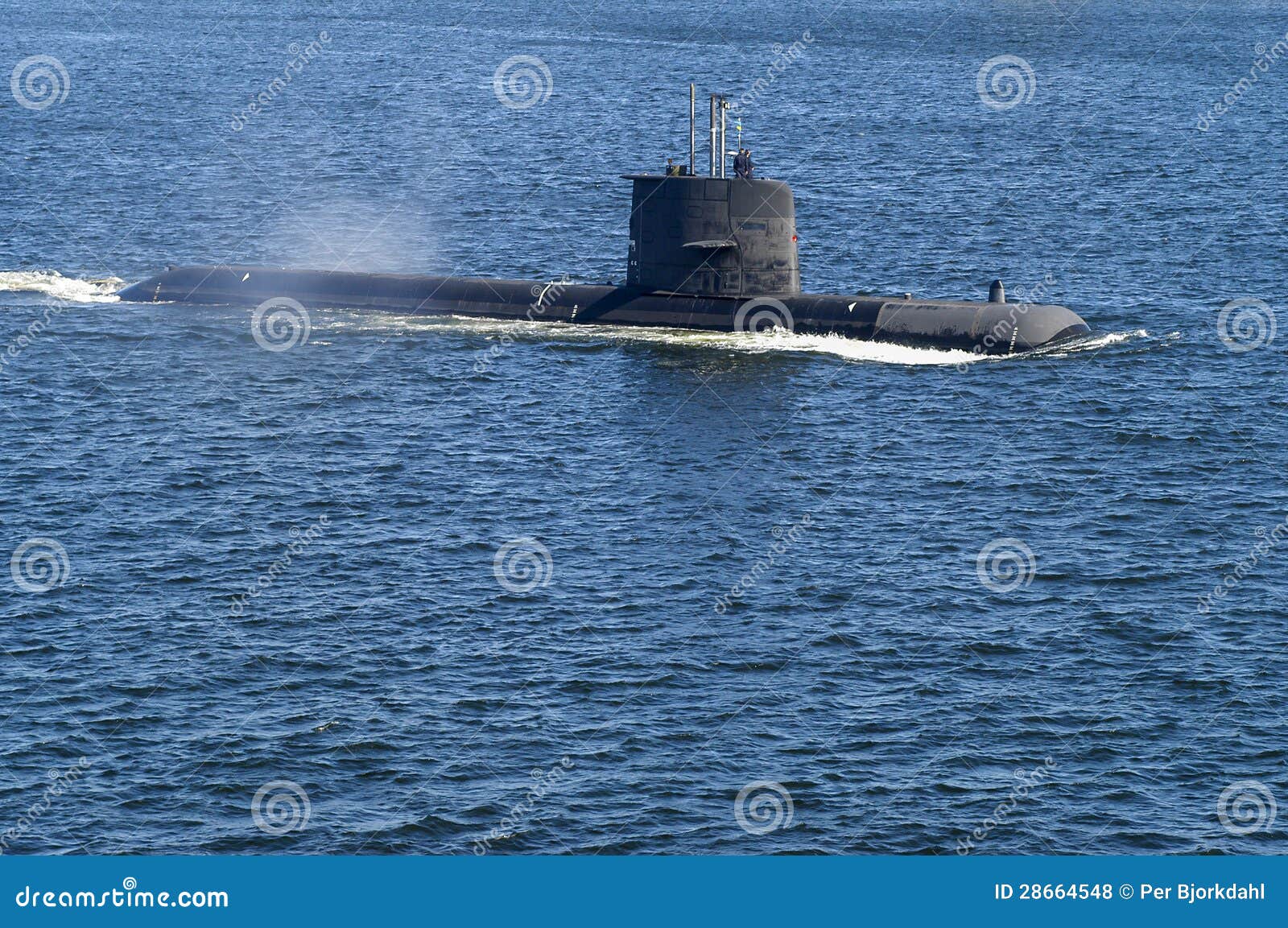 Swedish Attack Submarine HMS Uppland Stock Photo - Image of radar ...