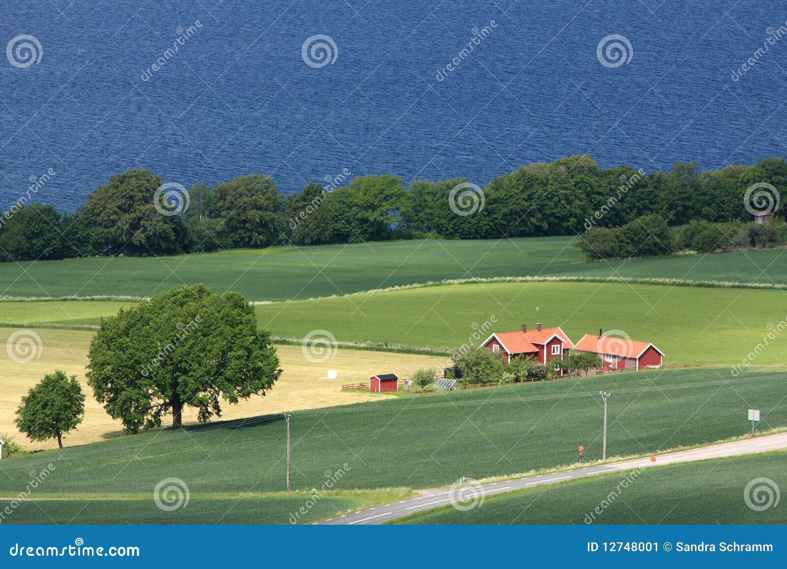 Swedish countryside stock image. Image of farm, scandinavia - 12748001