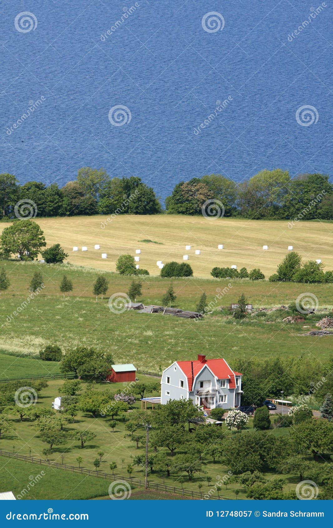 Swedish countryside stock image. Image of sunny, pastoral - 12748057