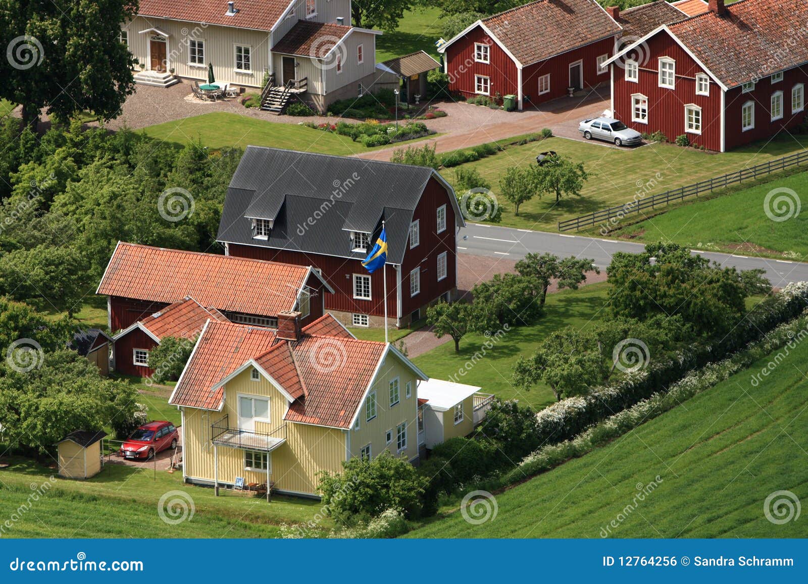Swedish countryside stock photo. Image of high, sunny - 12764256
