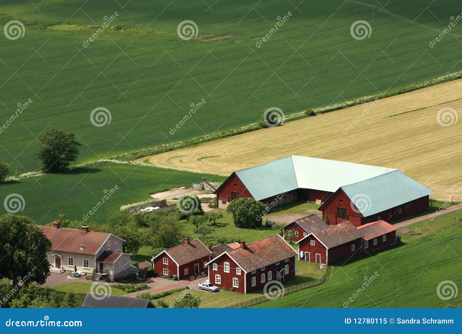 Swedish countryside stock image. Image of cloud, scandinavia - 12780115