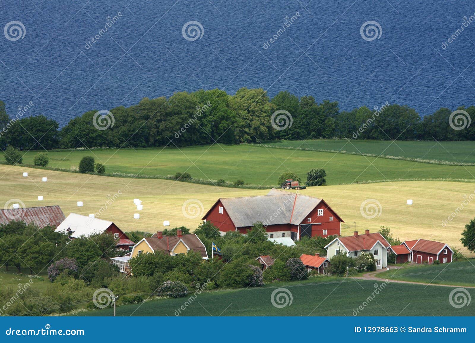 Swedish countryside stock image. Image of landscape, simple - 12978663