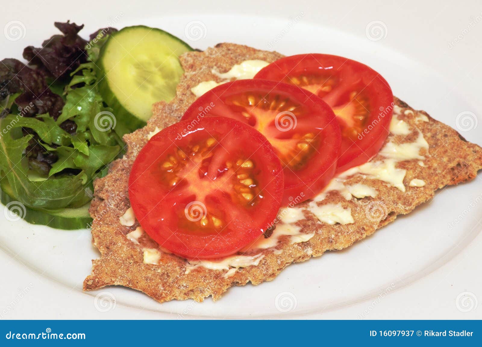 Swedish crispbread stock image. Image of healthy, cream - 16097937