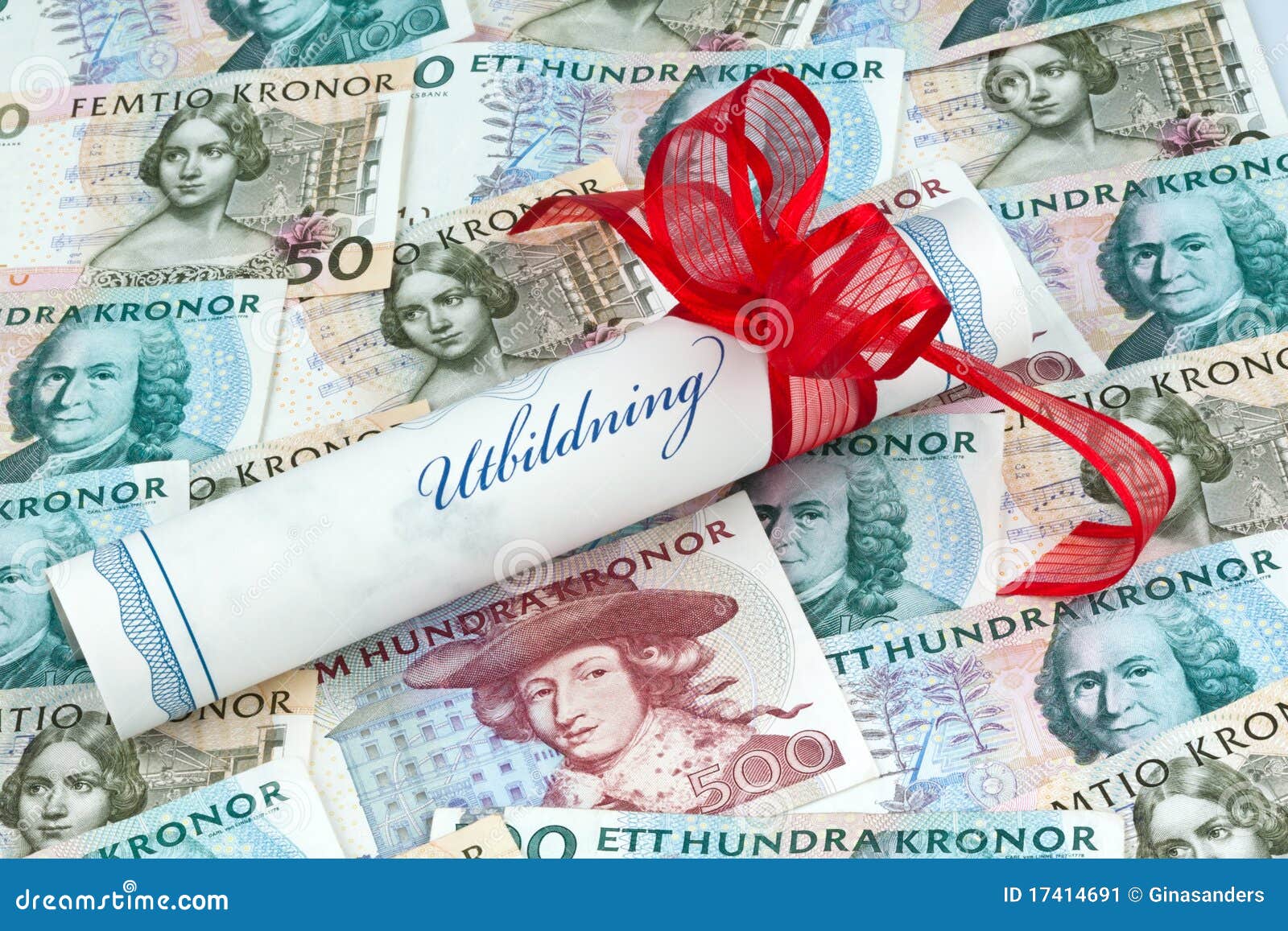 Swedish Crowns. Swedish Currency Stock Image - Image of bank, semester ...