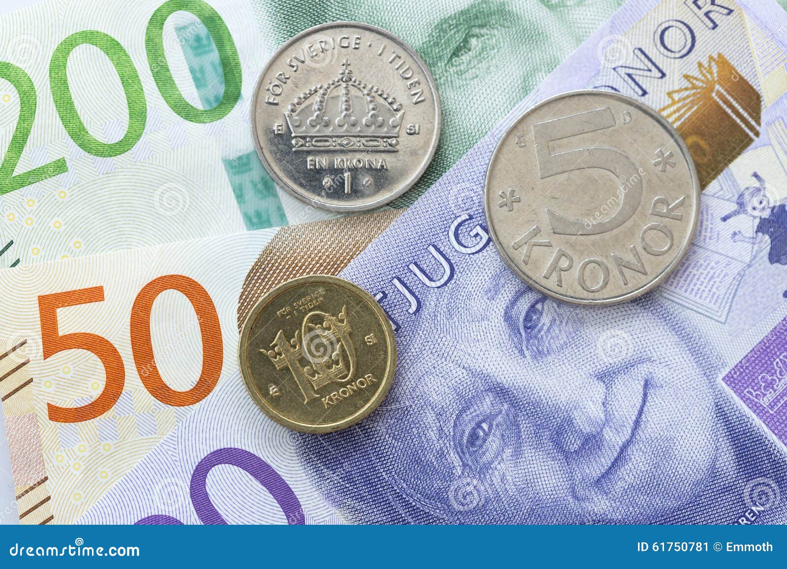 Swedish Currency Close Up stock image. Image of lindgren - 61750781