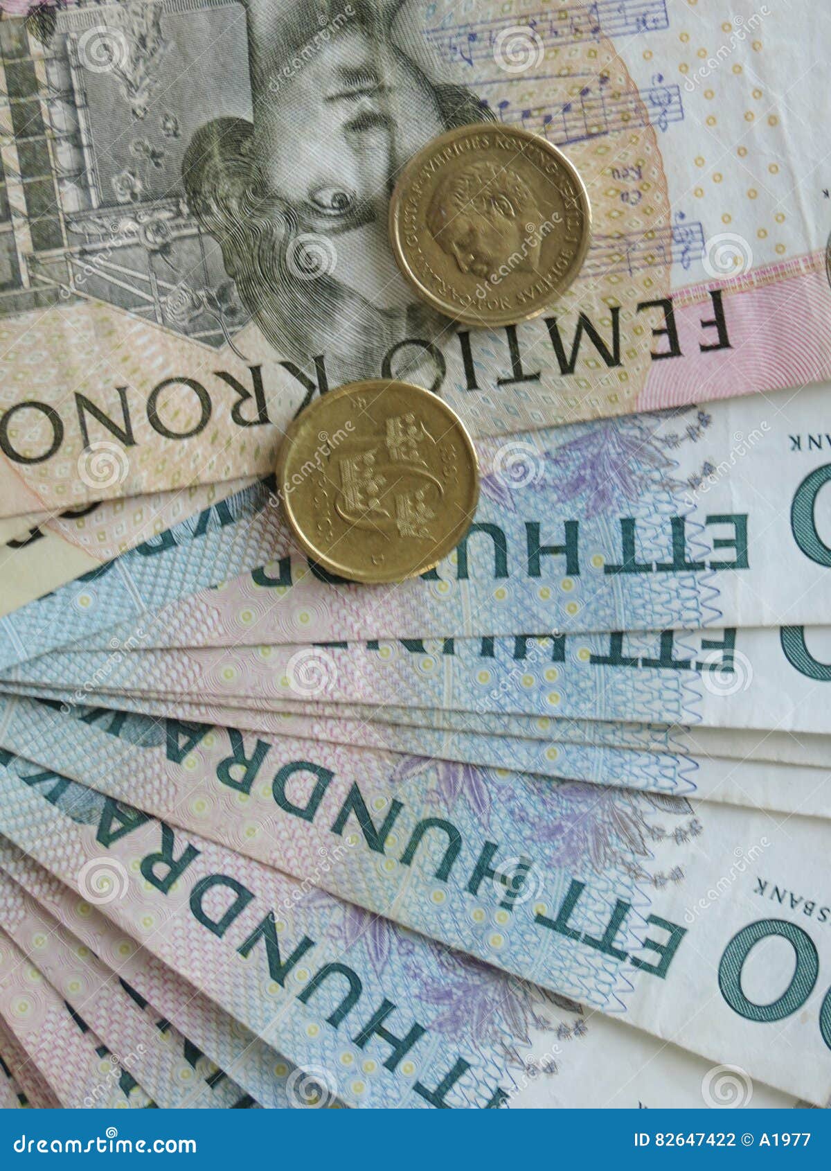 Swedish currency notes stock photo. Image of sweden, money - 82647422