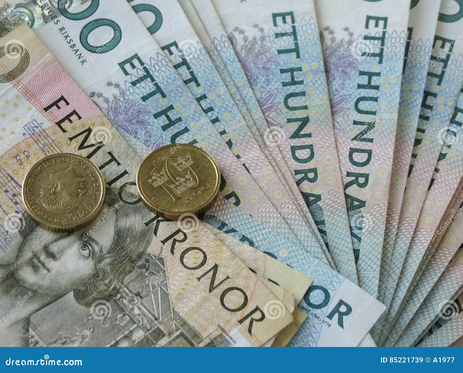 Swedish currency notes stock image. Image of sweden, notes - 85221739