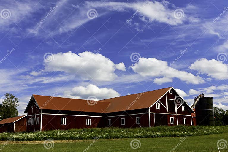 A Swedish Farm. stock image. Image of countryside, silo - 21669593