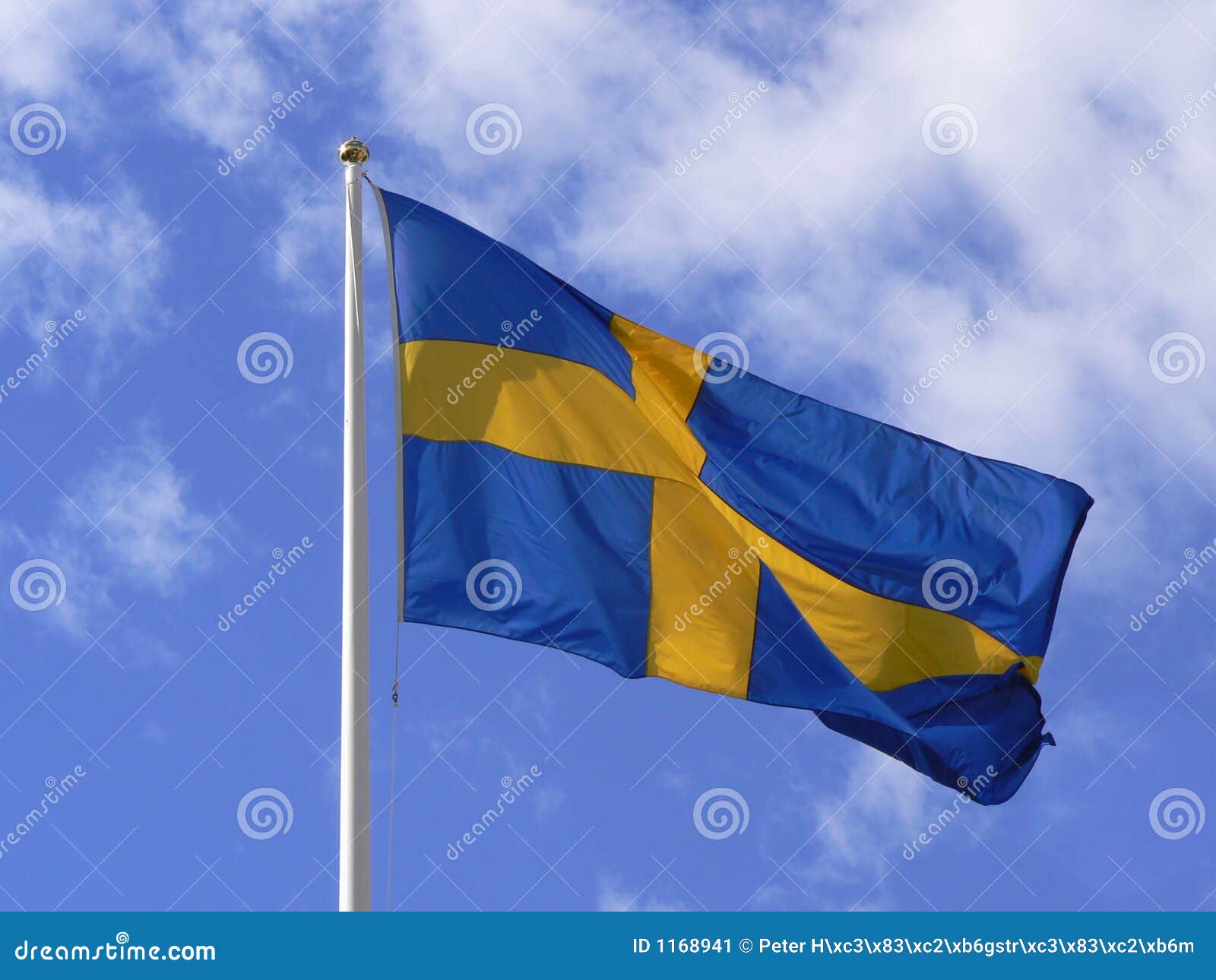 Swedish flag stock image. Image of nordic, king, blowing - 1168941