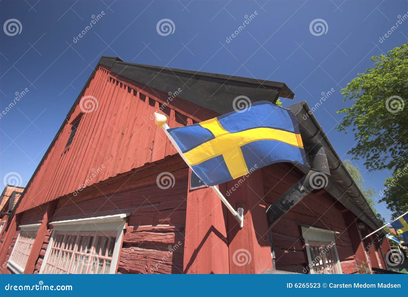Swedish Flag stock image. Image of building, residential - 6265523