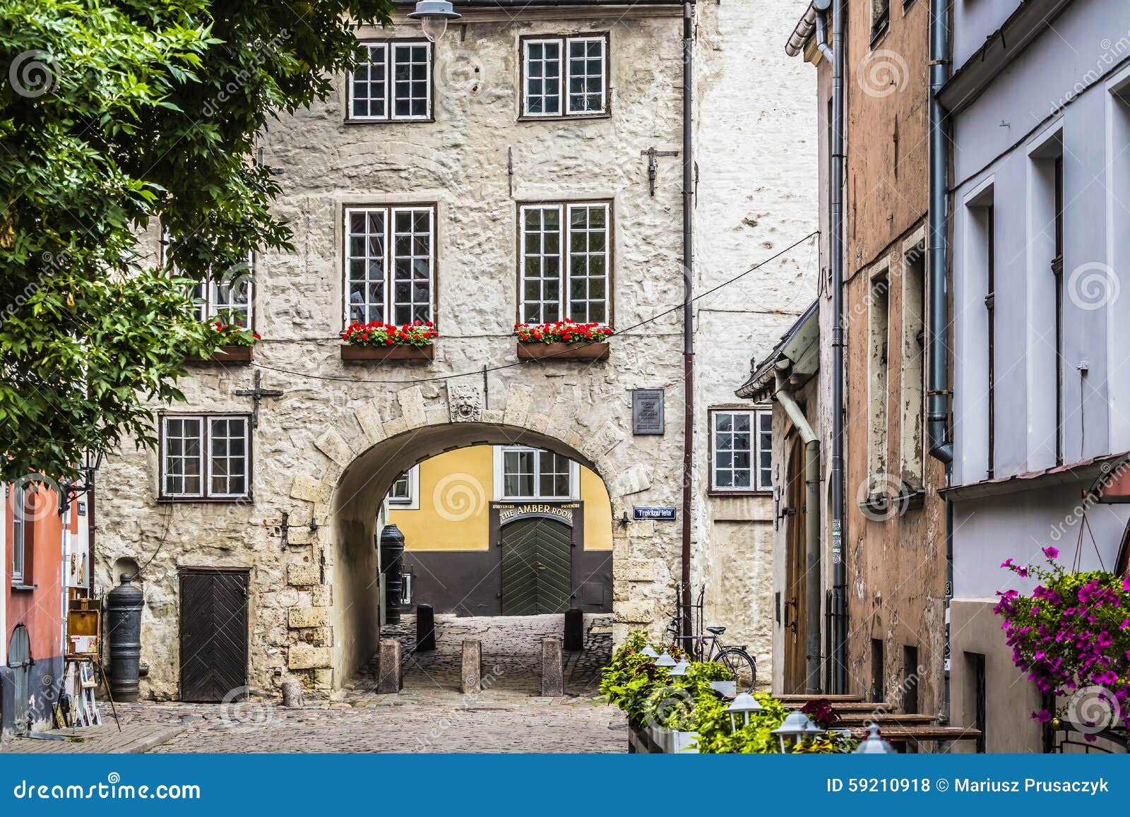 Swedish Gate in the Old City of Riga, Latvia Stock Photo - Image of ...