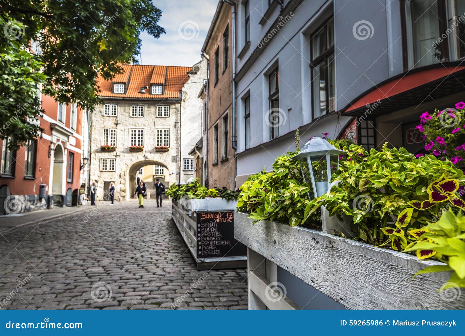 Swedish Gate in the Old City of Riga, Latvia Stock Photo - Image of ...