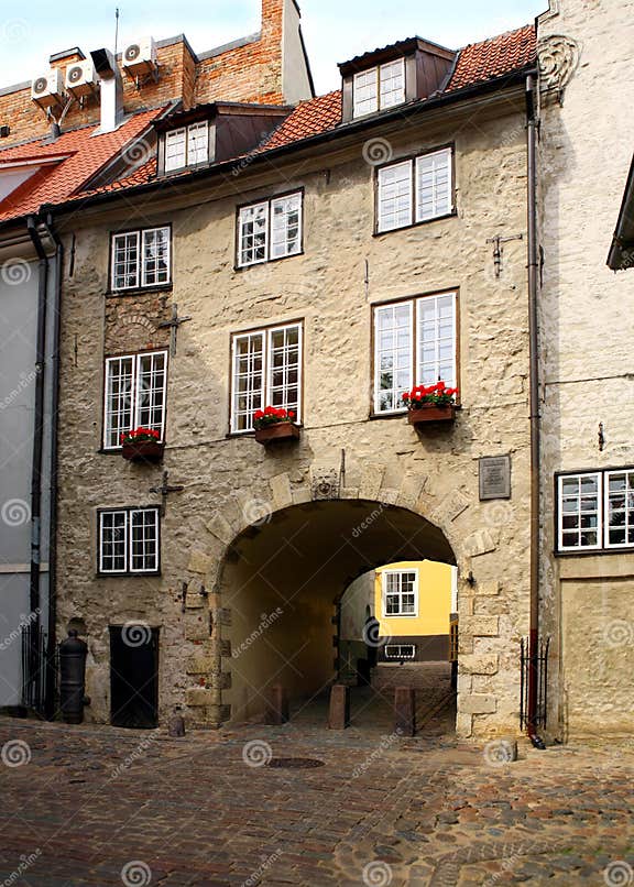 The Swedish Gate in Riga (old Town) Stock Image - Image of town ...