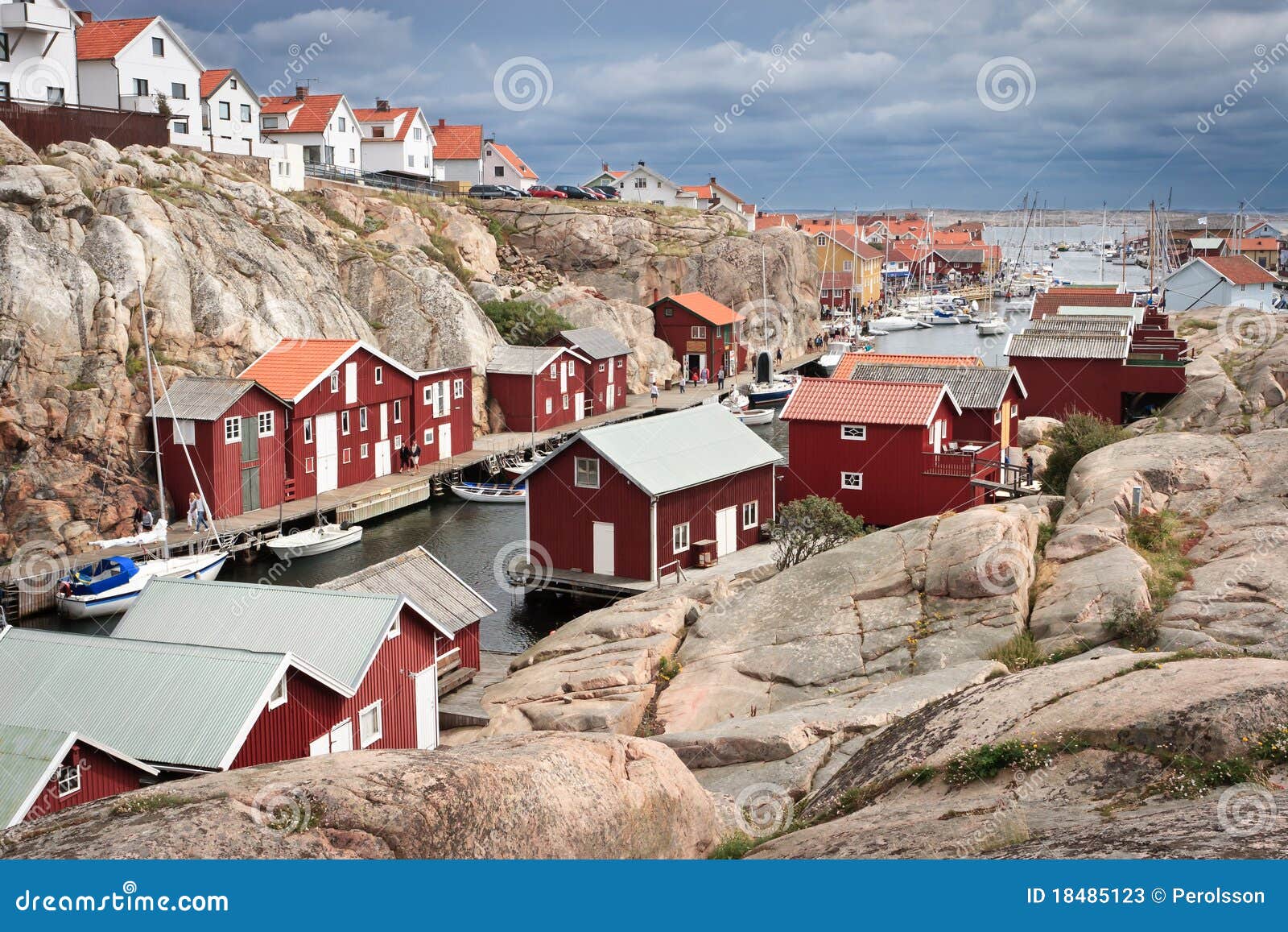 Swedish harbour stock image. Image of scene, destinations - 18485123