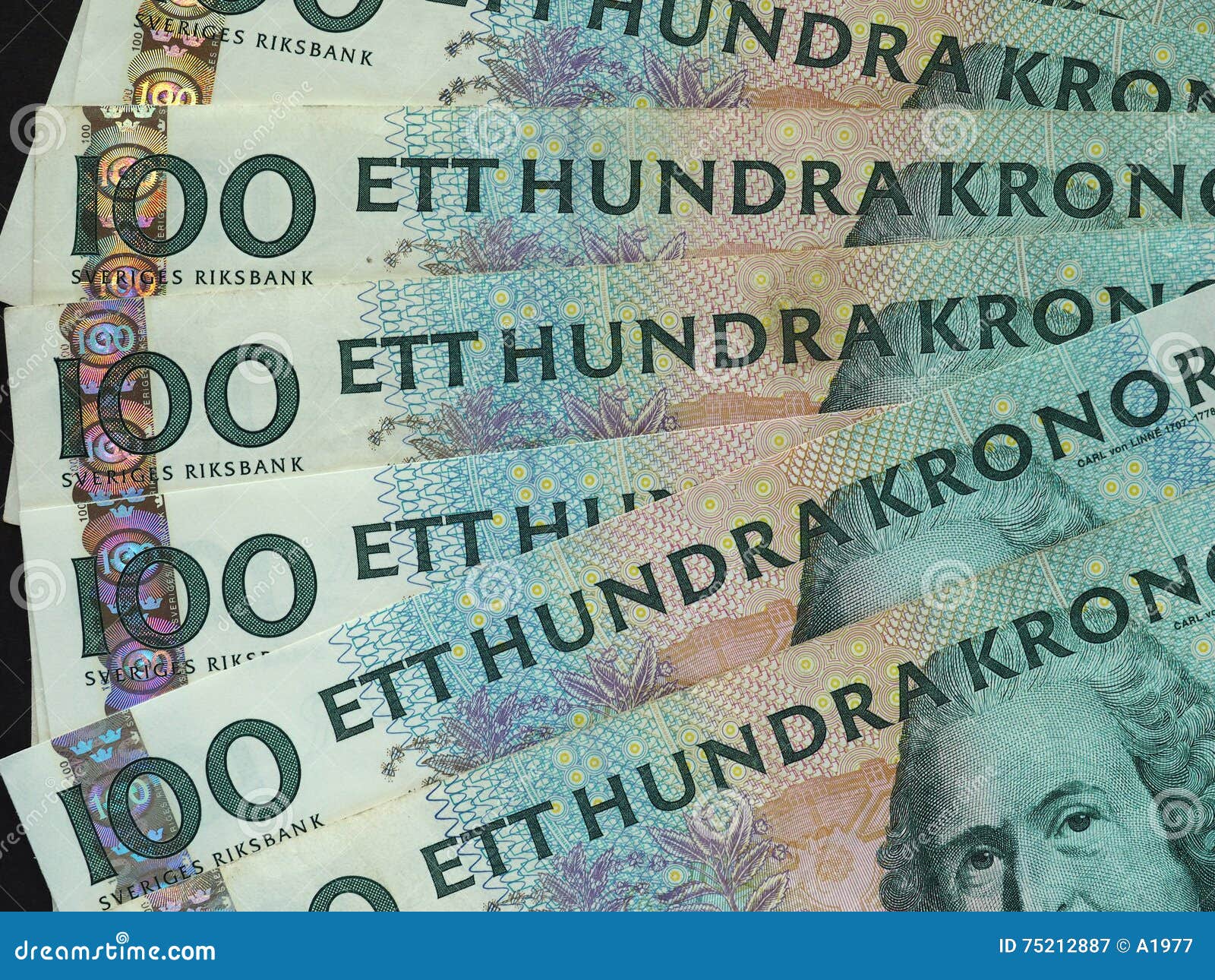 100 Swedish Krona (SEK) Notes, Currency of Sweden (SE) Stock Image ...