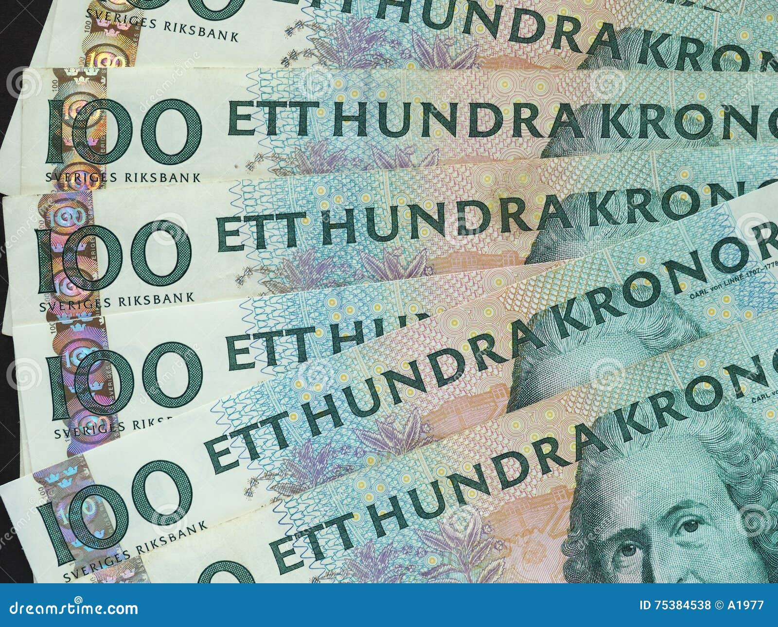 100 Swedish Krona (SEK) Notes, Currency of Sweden (SE) Stock Photo ...