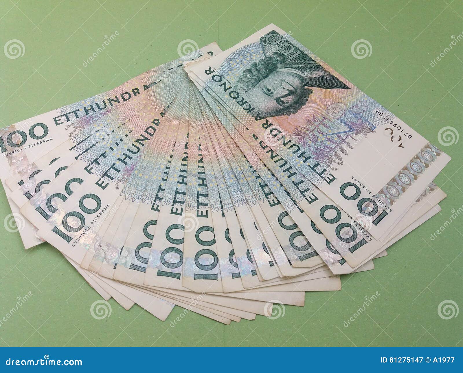 100 Swedish Krona SEK Notes, Currency of Sweden SE Stock Image - Image ...