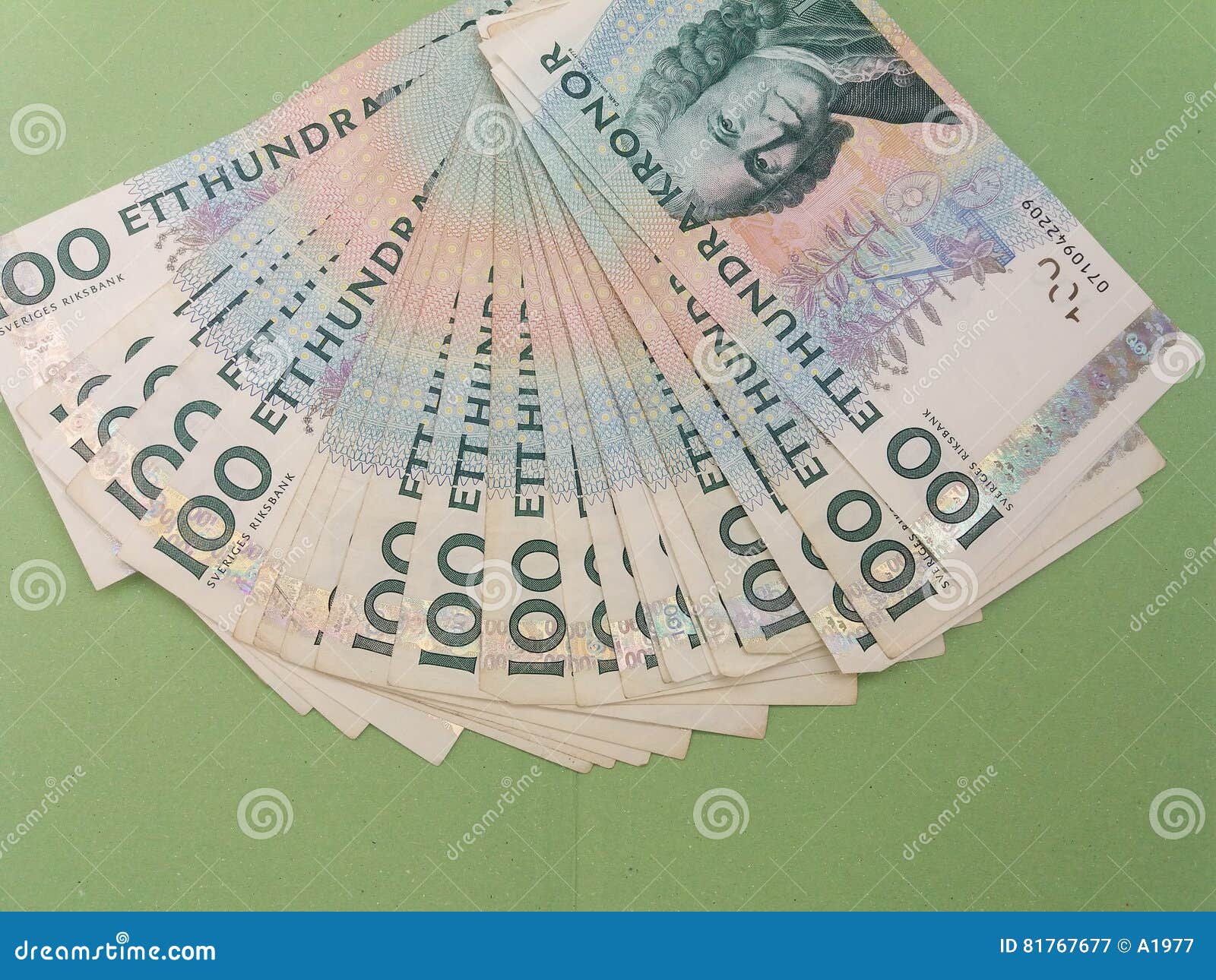 100 Swedish Krona SEK Notes, Currency of Sweden SE Stock Image - Image ...