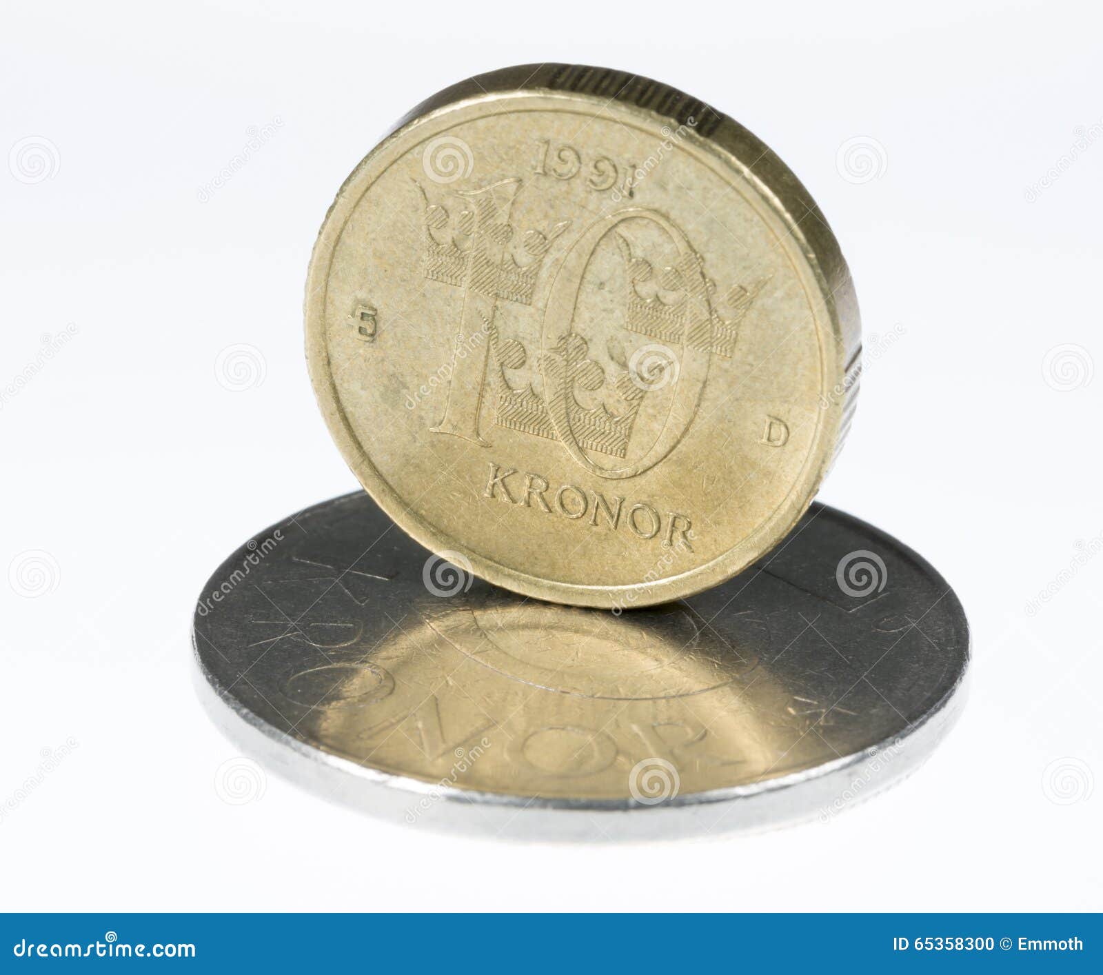 Swedish 10 Krona Standing stock photo. Image of white - 65358300
