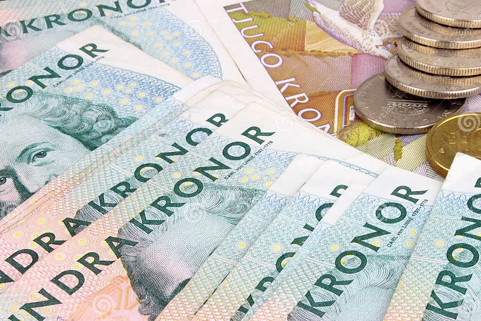 Swedish Kroner Notes & Coins Stock Photo - Image of kronor, currency ...
