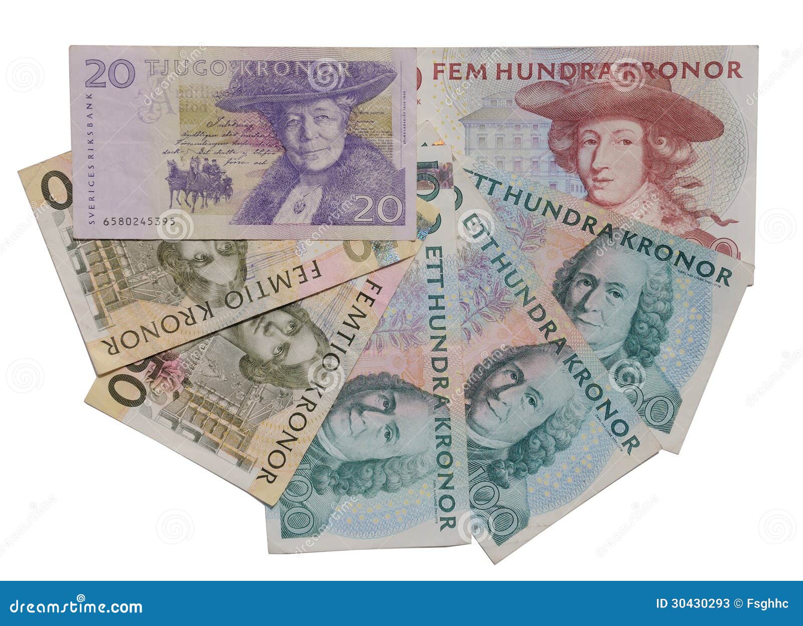 Swedish kronor banknotes stock image. Image of money - 30430293