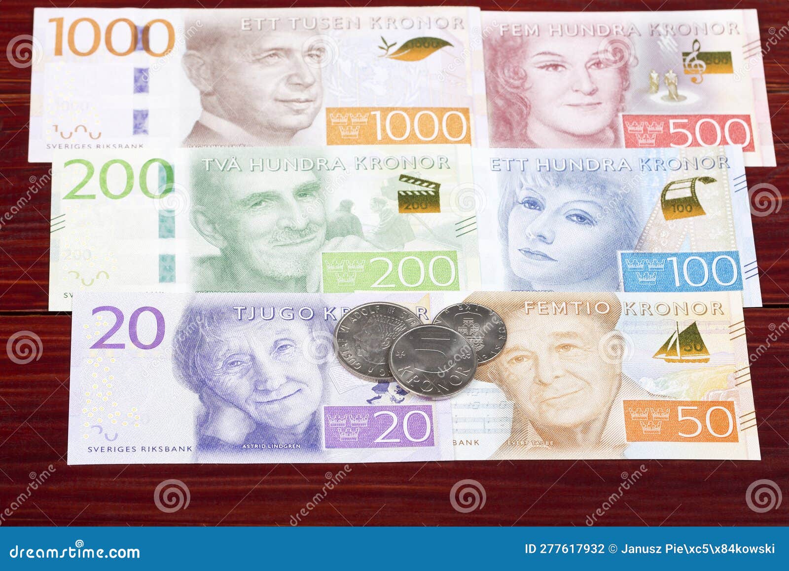 Swedish Kronor - Coins and Banknotes Stock Photo - Image of coin ...