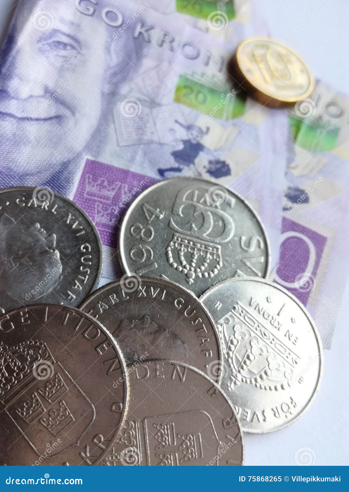Swedish money stock image. Image of kronor, swedish, swdish - 75868265
