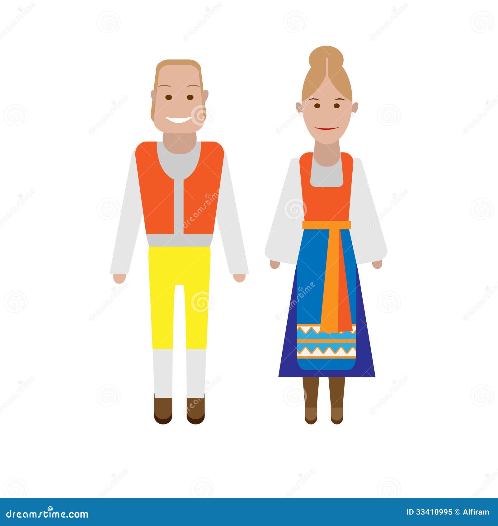 Swedish National Costume Stock Vector Illustration Of Swedes 33410995