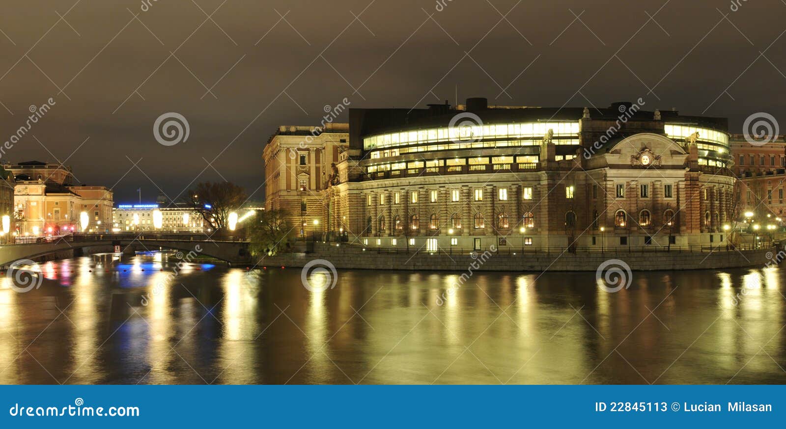 Swedish Parliament editorial stock photo. Image of helgeandsholmen ...