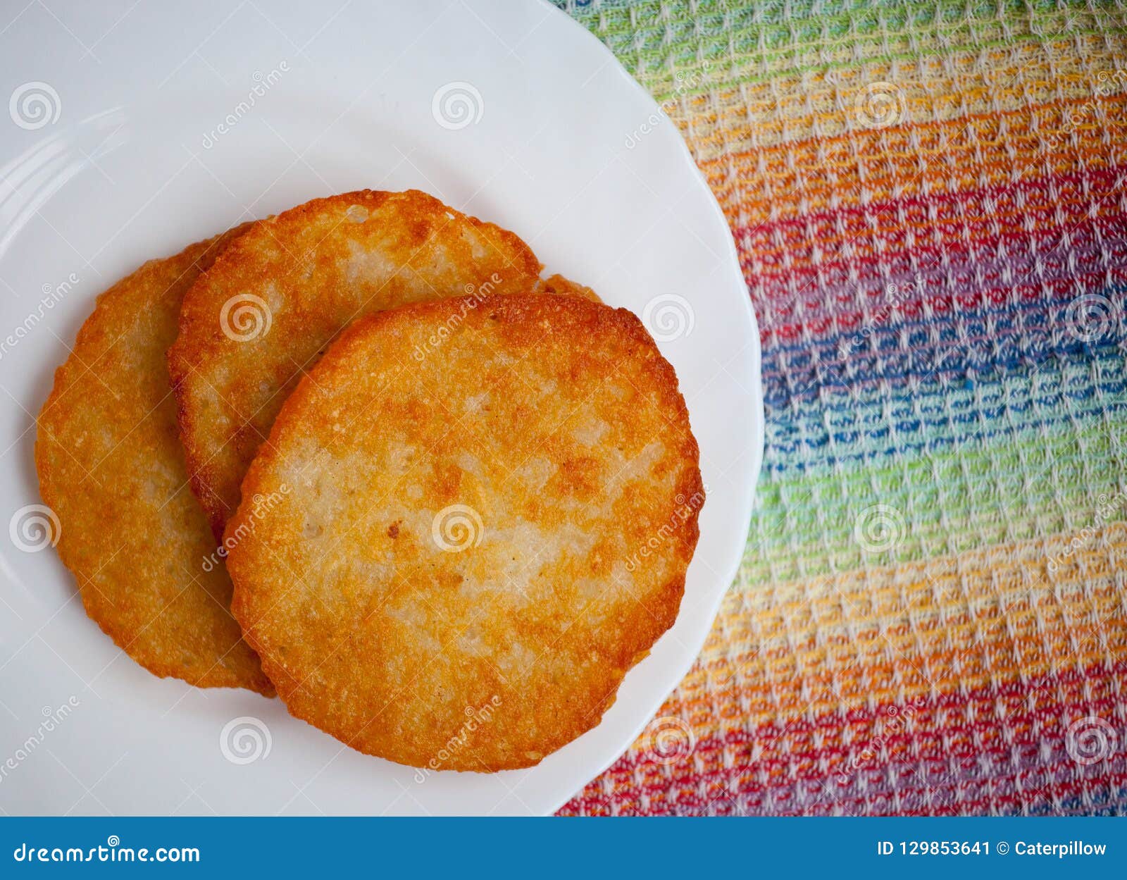 Swedish Potato Pancakes, Raggmunk on a Plate Stock Image - Image of ...