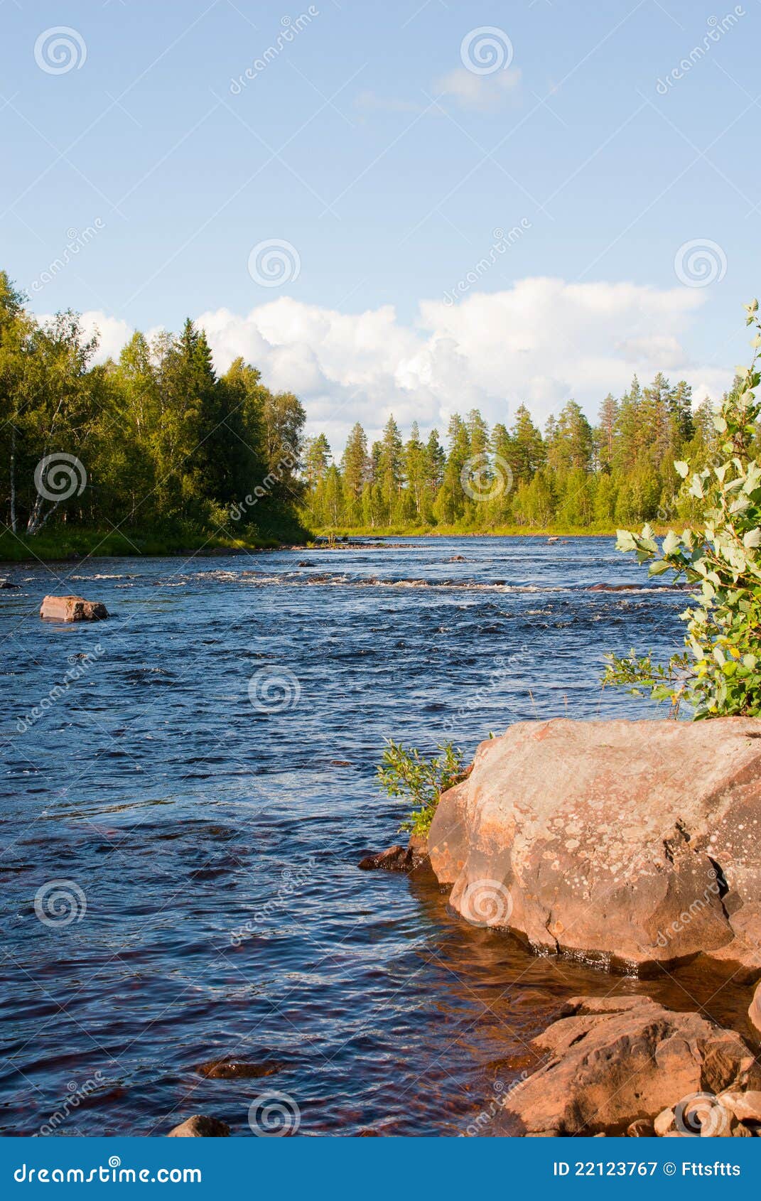 Swedish River stock image. Image of lapland, river, polar - 22123767