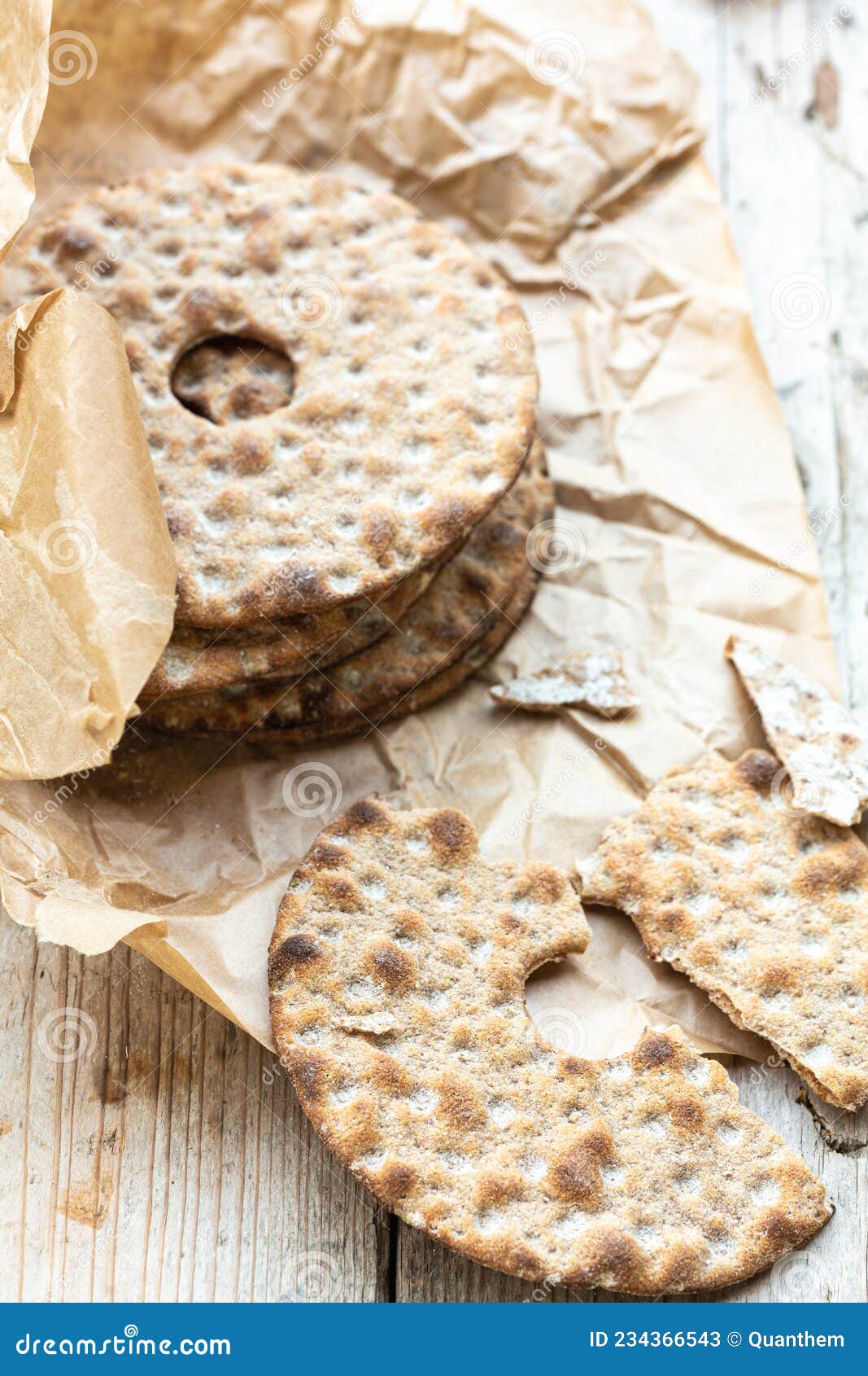 Swedish Round Crispbread Close Up Stock Image - Image of crisp, crusty ...