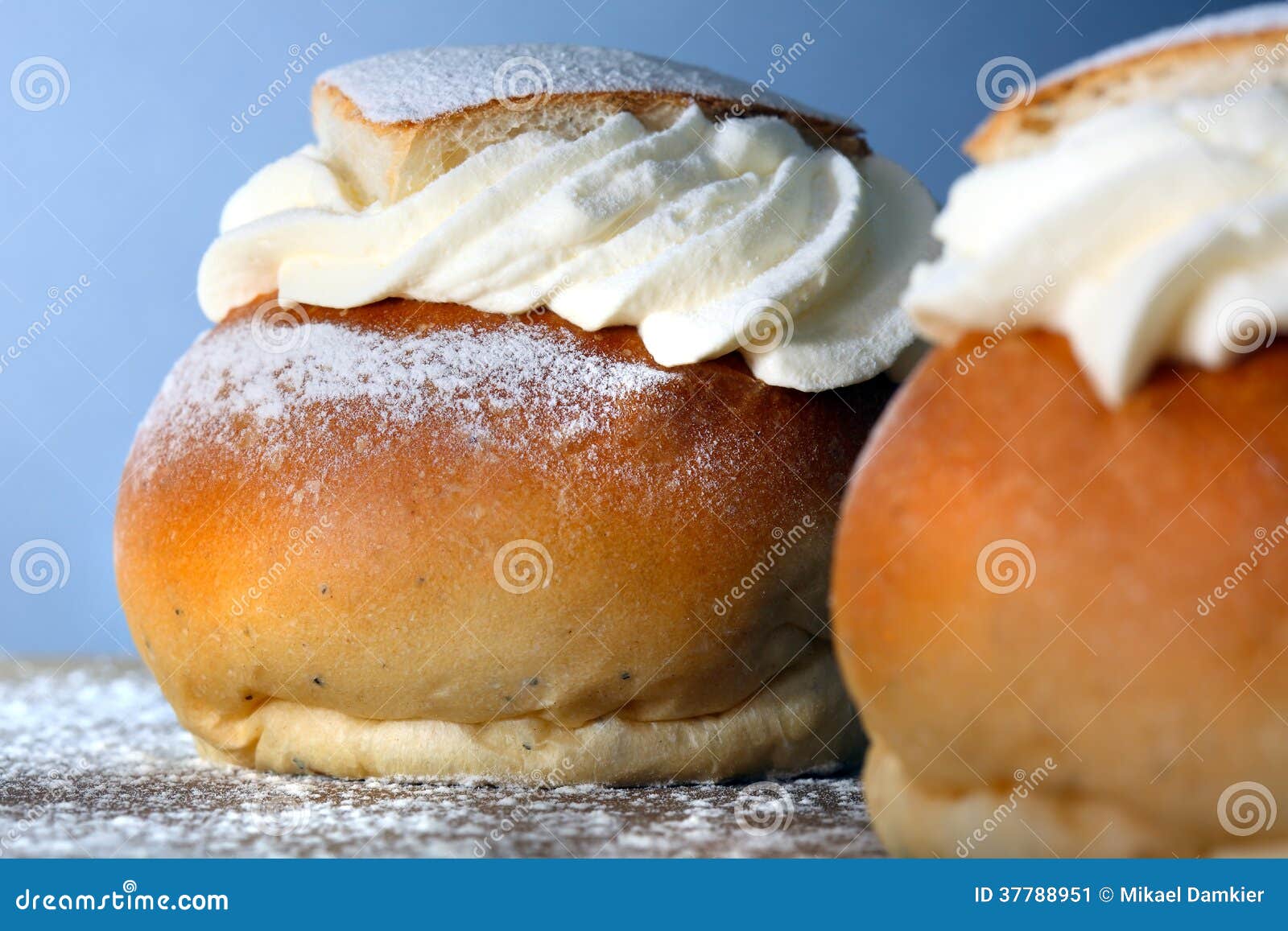 A swedish semla stock image. Image of cake, sweets, roll - 37788951