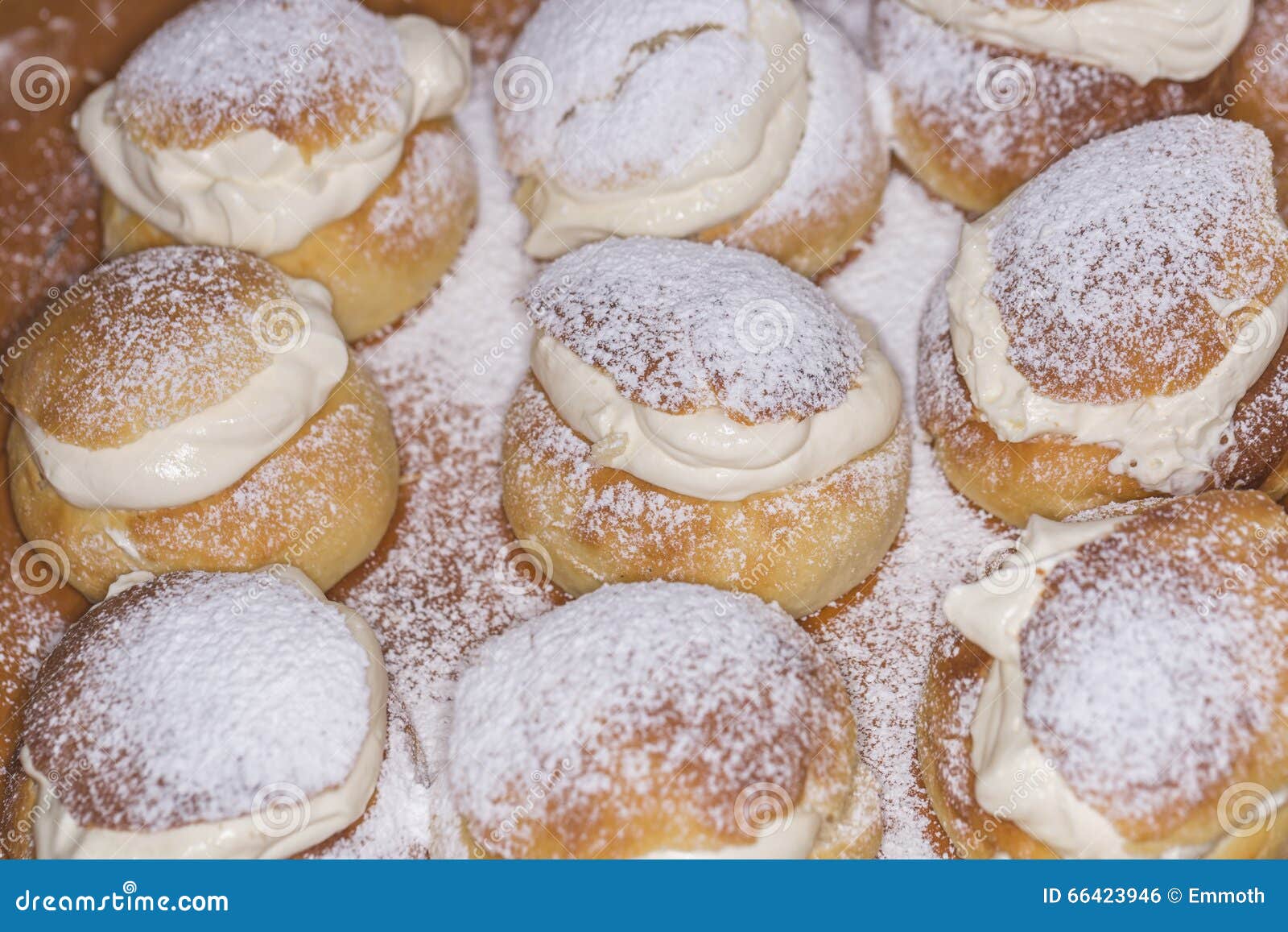 Swedish Semla, Traditional Shrove Bun, Consists Of Light Wheat Bread ...