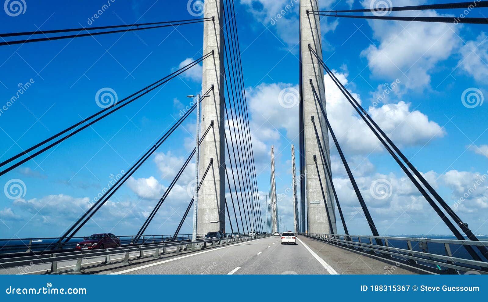 Swedish Side of a Very Long Bridge Stock Image - Image of veryblong ...