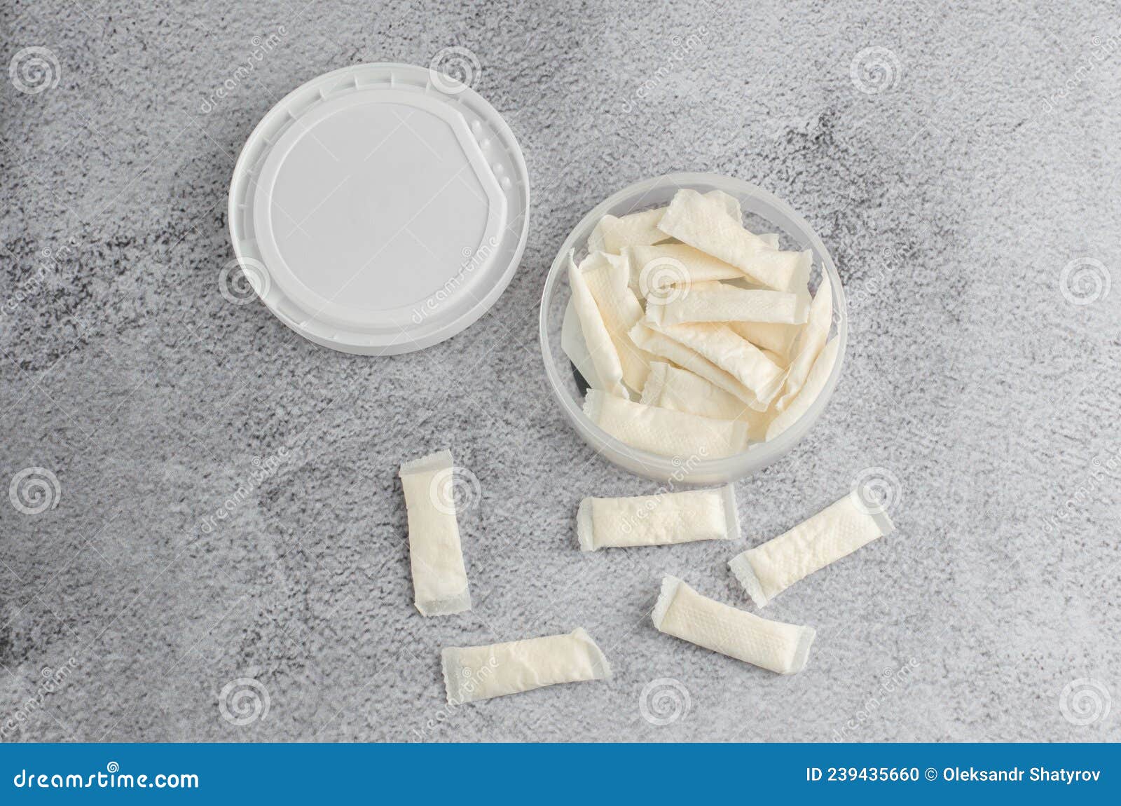 Snus Box With Nicotine Pouches On Wooden Background. Stock Image ...