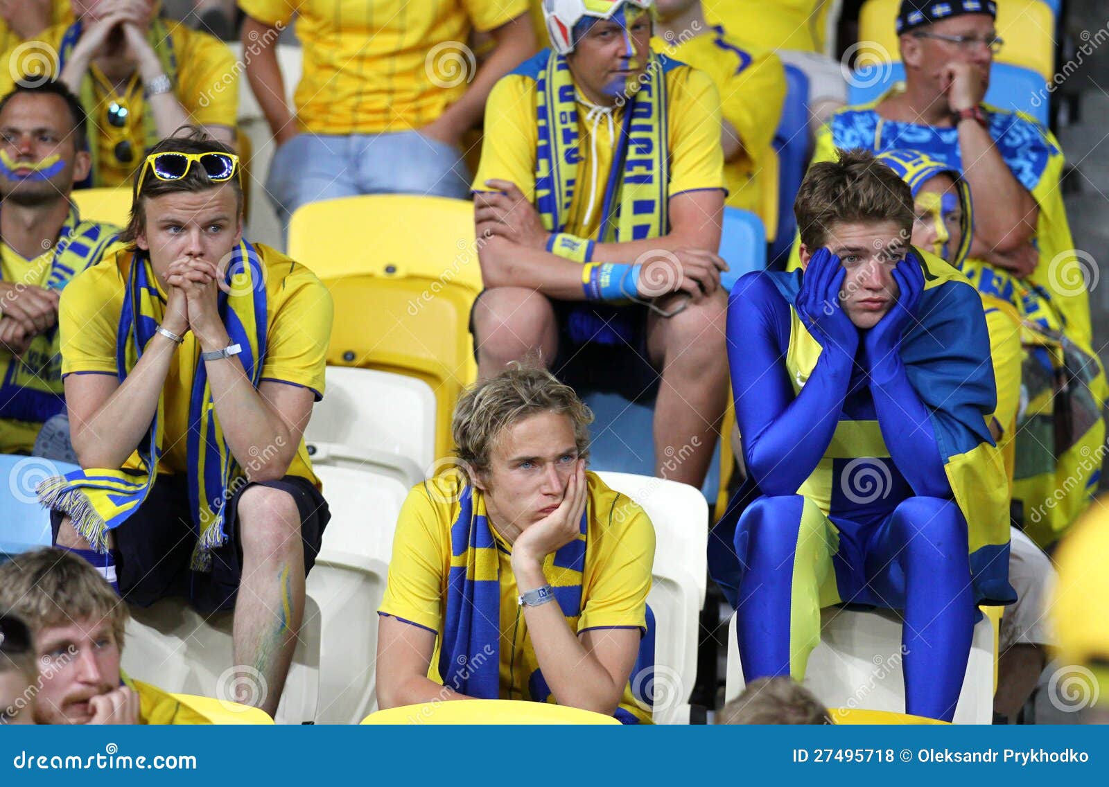 Swedish soccer fans editorial stock photo. Image of crowd - 27495718