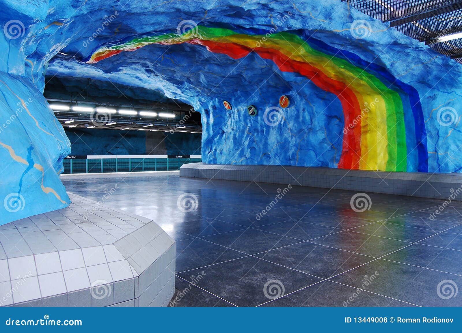 Swedish subway station editorial stock photo. Image of beautiful - 13449008