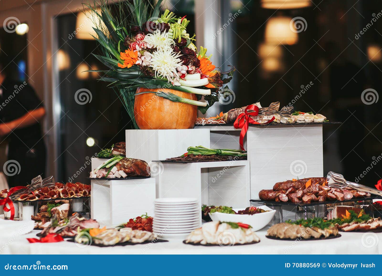 Swedish Table with Appetizers and Meat Stock Image - Image of meeting ...