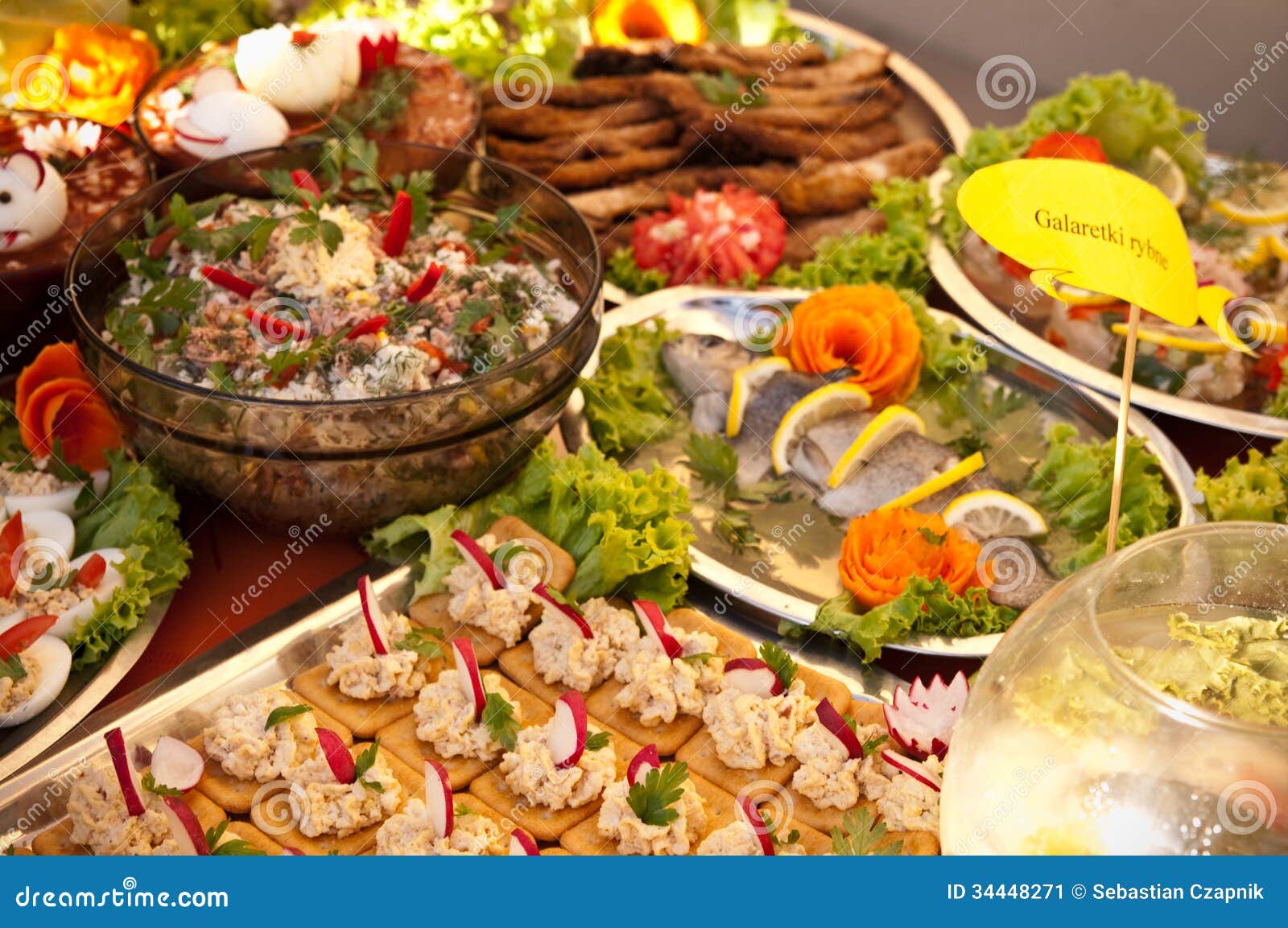 Swedish Table of Fish Dishes Stock Image - Image of menu, fish: 34448271