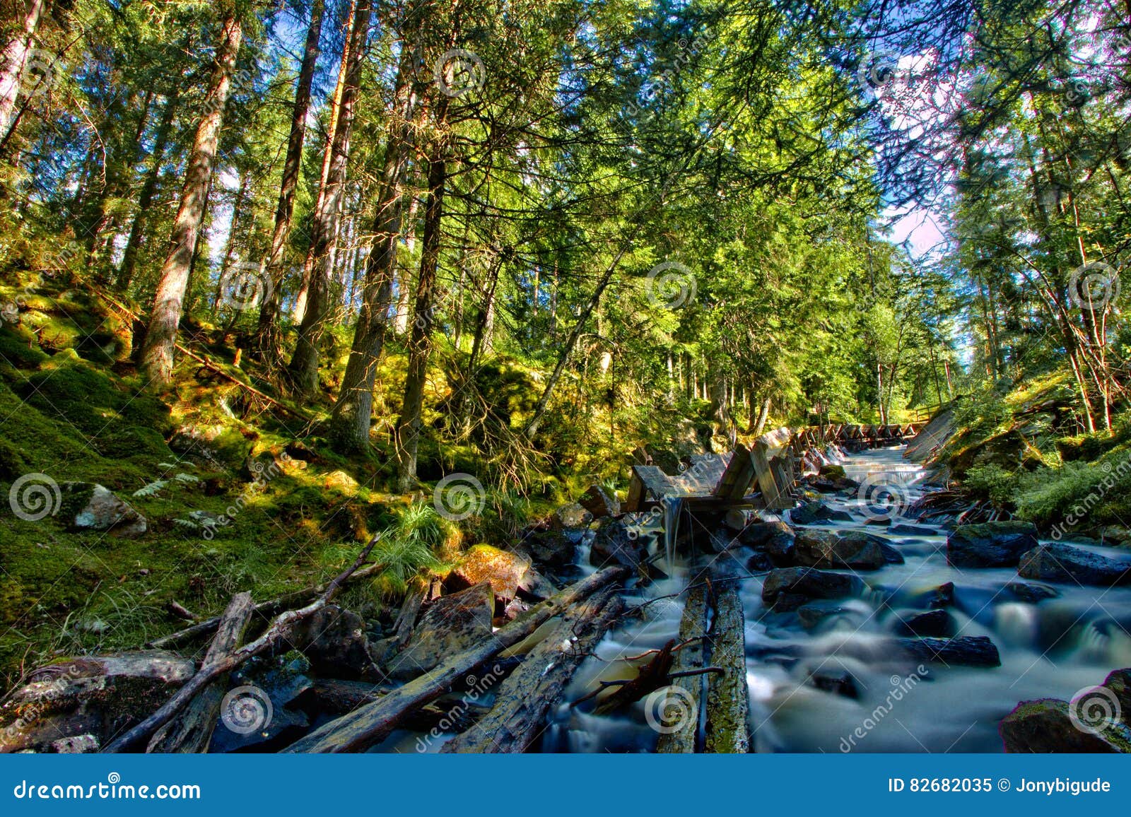 A Swedish Timber Rafting Facility Stock Image - Image of ancient ...