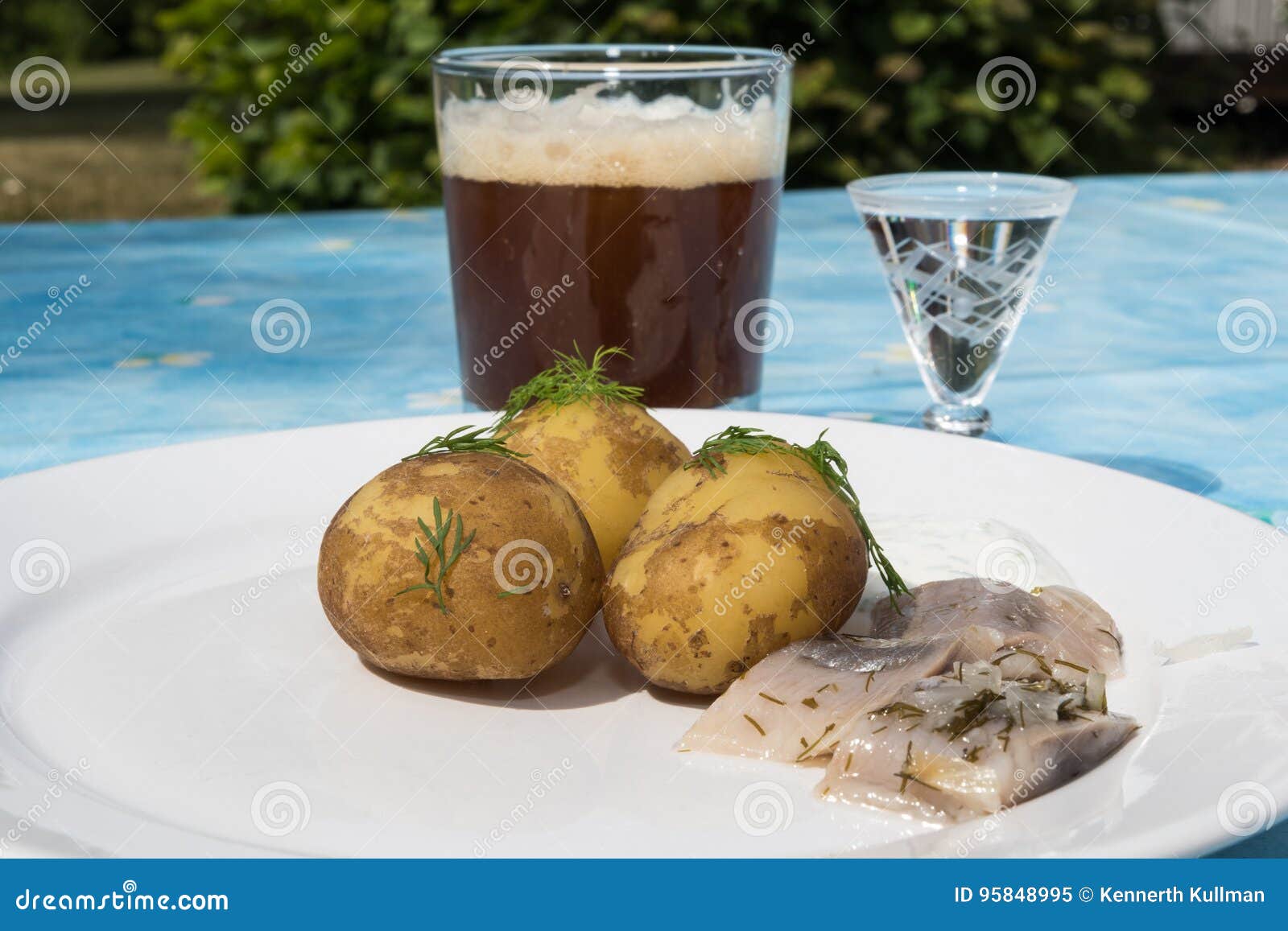 Swedish Traditional Midsummer Plate Stock Image - Image of portion ...